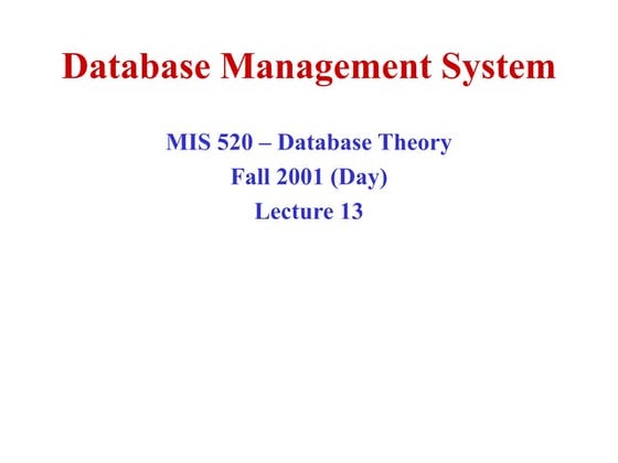 Crash recovery in database | PPT