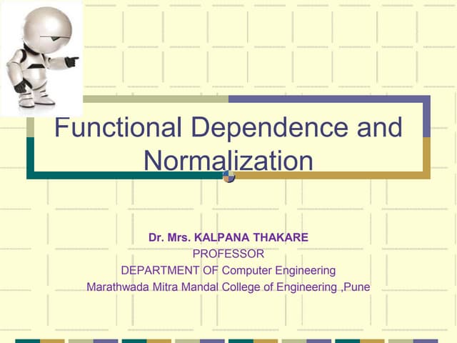 Decomposition using Functional Dependency | PPTX