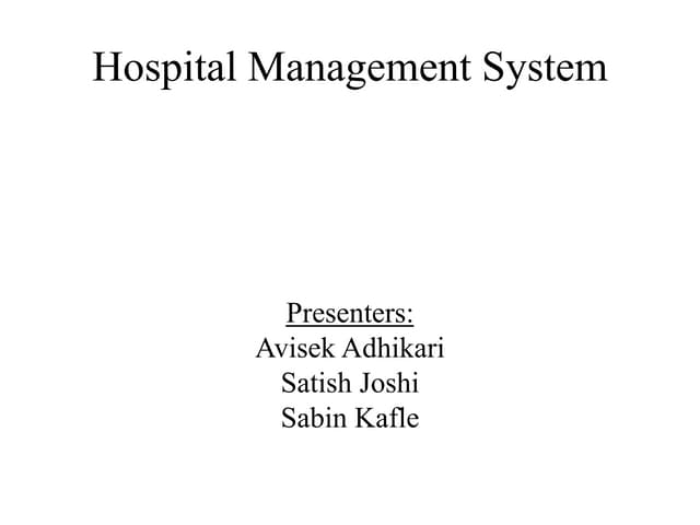 Hospital Management System Database Design Docx