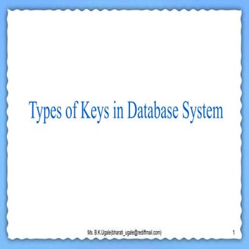 Database Keys