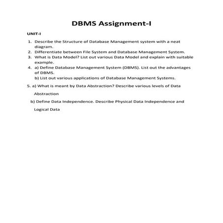 Dbms Assignment 1docx 7171
