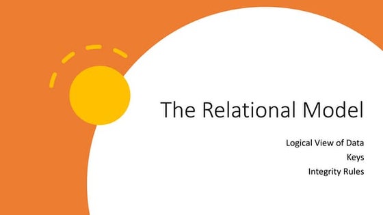 Relational Data Model Introduction Ppt 5291