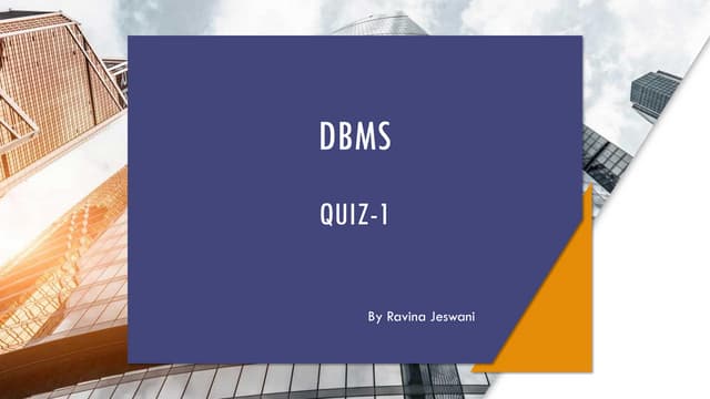 Dbms quiz | PPT Dbms quiz | PPT