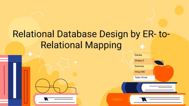 Er & eer to relational mapping | PPT
