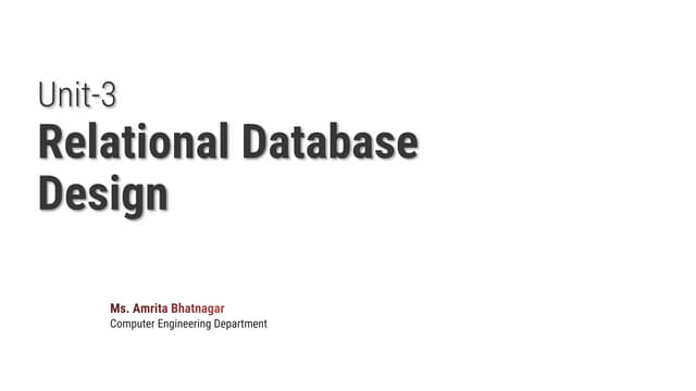 Functional dependency | PPTX