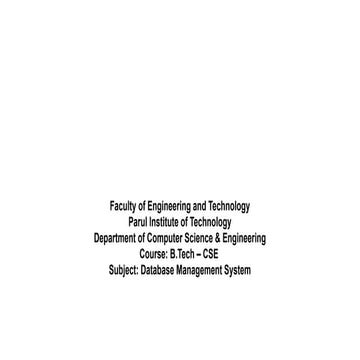Advanced Database Management System By Uni Ppt