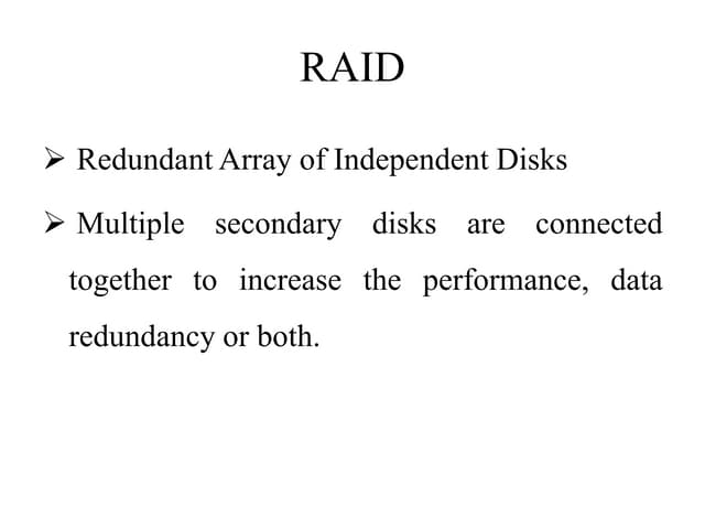 Dbms Raid Ppt