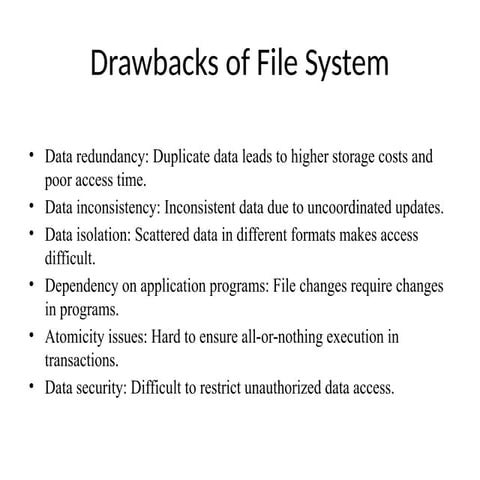 DBMS_vs_FileSystem powerpoint presentation | PPTX
