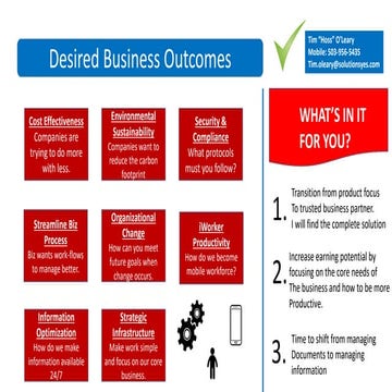 Desired Business Outcomes | PDF | Business | Business and Finance