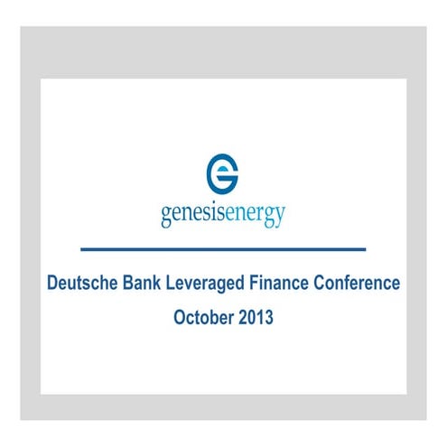 Deutsche Bank Leveraged Finance Conference October 2013 | PPT