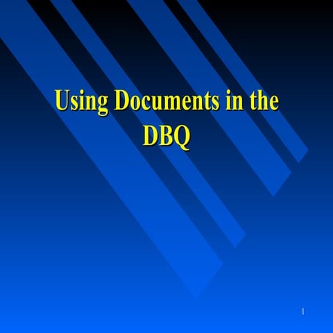 How to Use Documents in a DBQ | PPT