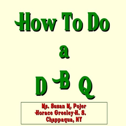 How to Do the DBQ! | PPT