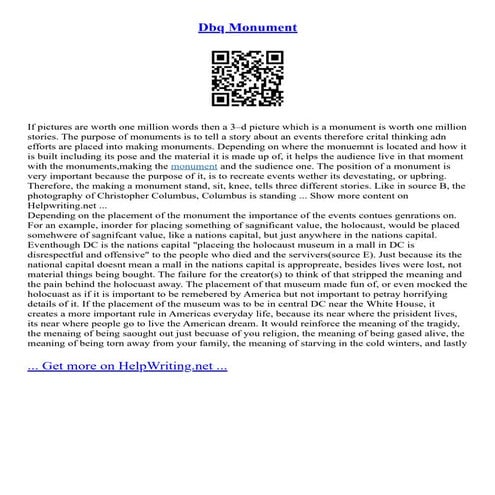 Dbq Monument | PDF