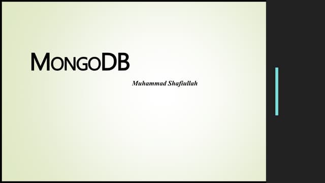 Mongodb Ppt