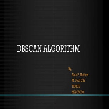 Dbscan 1 4pptx 