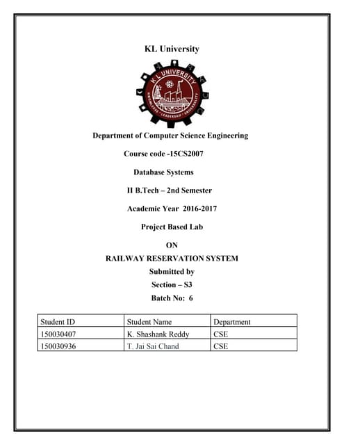 COMPUTER SCIENCE PROJECT OF RAILWAY RESERVATION SYSTEM PYTHON ...