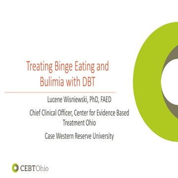 DBT for eating disorders. Binge eating and Bulimia Nerviosa | PDF