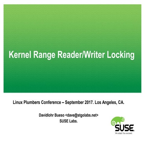 Range reader/writer locking for the Linux kernel | PPT