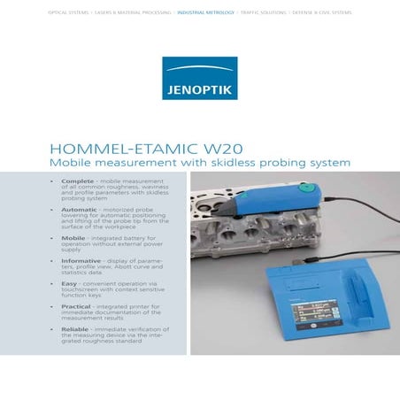 Roughness Tester W20 for Waveness and Roughness Mobile | PDF