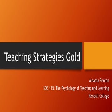 Teaching Strategies Gold | PPTX