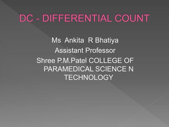 Practical 1 To Determine Differential Leukocytes Count DLC.pptx | Blood ...