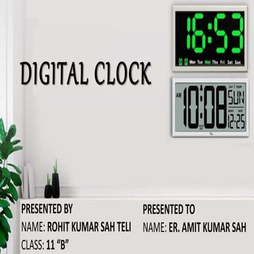 Presentation on Digital Clock | PPTX