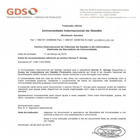 Testemonial translation | PDF