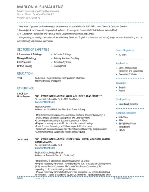 Curriculum Vitae of Roberto Sabanal Jr | PDF