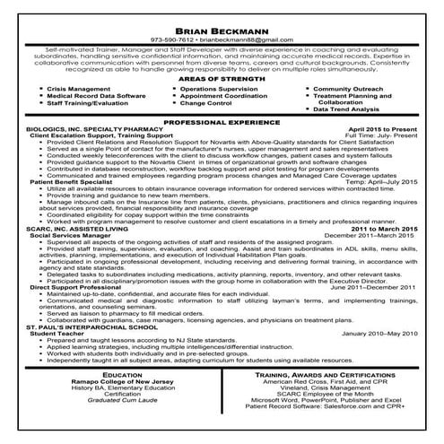 Brian Beckmann Resume - Current External Only | PDF