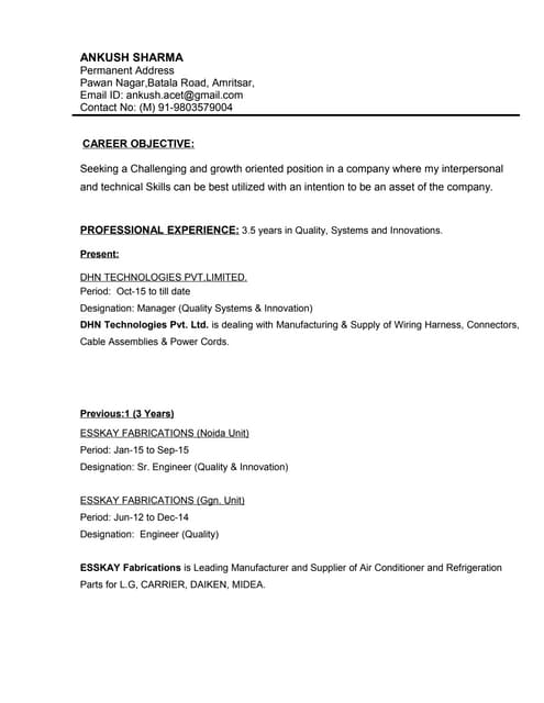 Senthamil profile | DOCX | Civil Engineering Industry | Industries