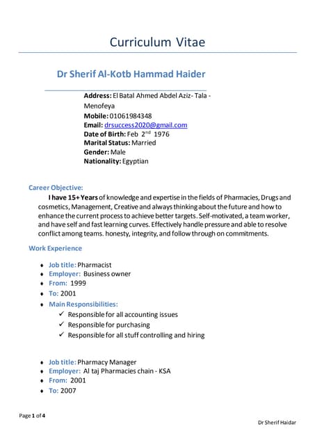 MY CV KSA | PDF