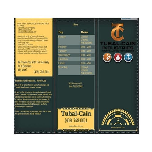 Tubal Cain Machine Shop Brochure | PDF