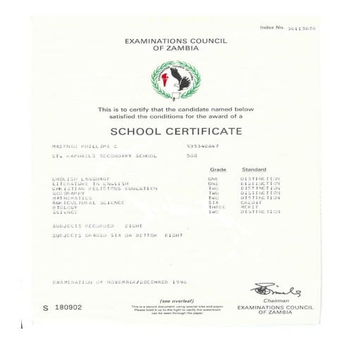 Grade 12 Certificate correct | PDF