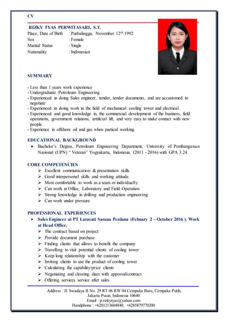 CV Kristian Natanael | PDF