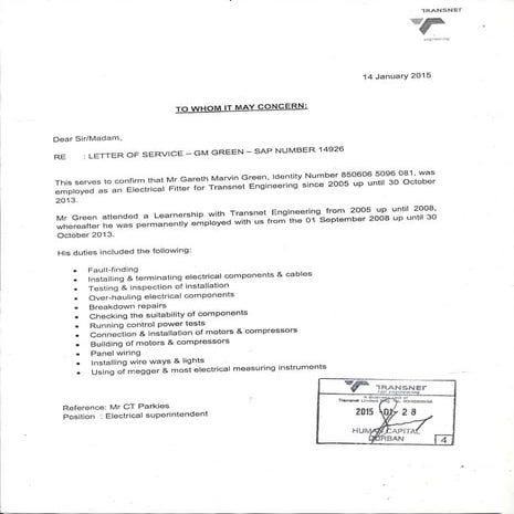 transnet letter | PDF
