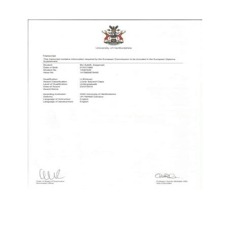 LLB Degree Certificates | DOCX