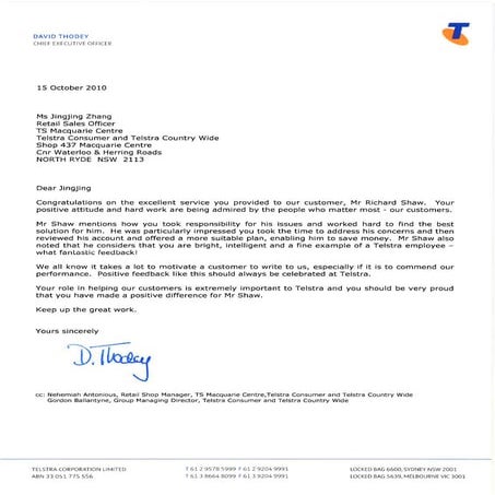 CEO Recognition letter | PDF