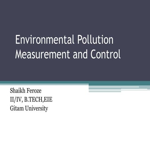 Monituring & control in air pollution | PPTX