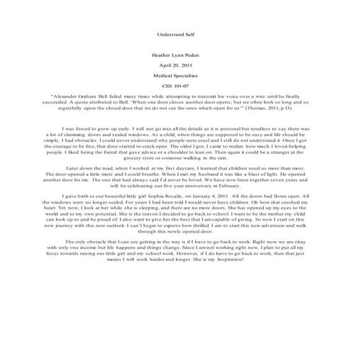 Understand Self | DOCX