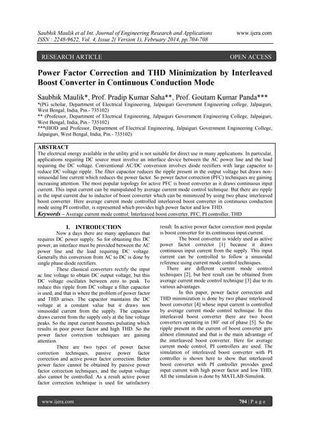 Boost converter based power factor correction | PDF | Green Vehicles | Auto Type