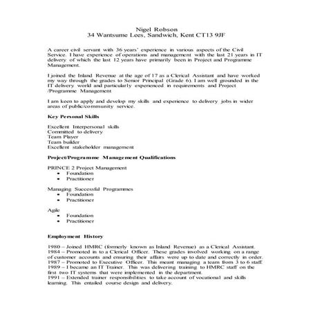 Nigel Robson CV | DOCX