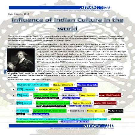 India's Cultural Influnce | PDF