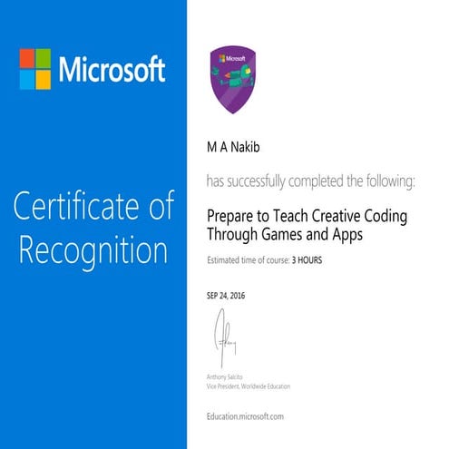 Certified Microsoft Innovative Educator | PDF