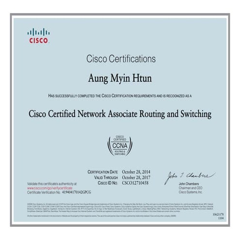 Cisco-certificate | PDF | Technology & Computing
