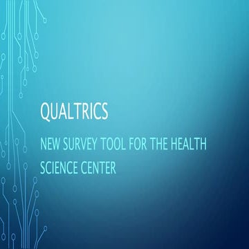 Qualtrics Introduction | PDF