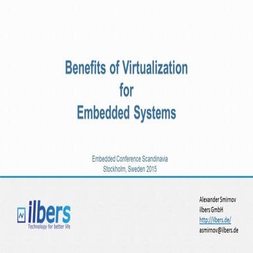 Benefit of Virtualization for Embedded Systems | PPT