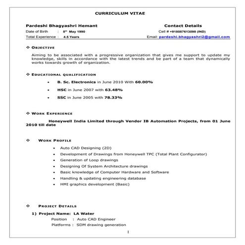 bindu cv | DOCX
