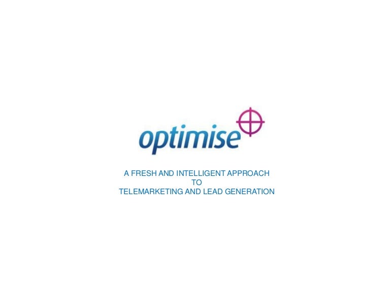 Optimise 2016 Introduction.