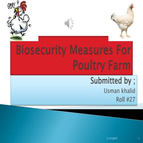Biosecurity Measures for poultry Farm | PPTX