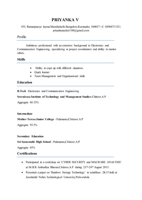 ramya resume(1) | PDF